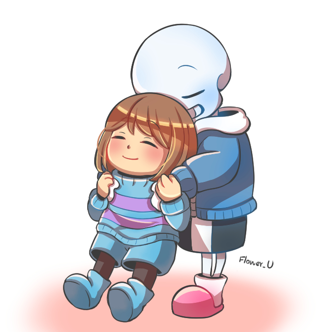 【繪圖】UNDERTALE AU - 原作＆Swap之Q版（Sans X Frisk） - aassdd8957的創作 - 巴哈姆特