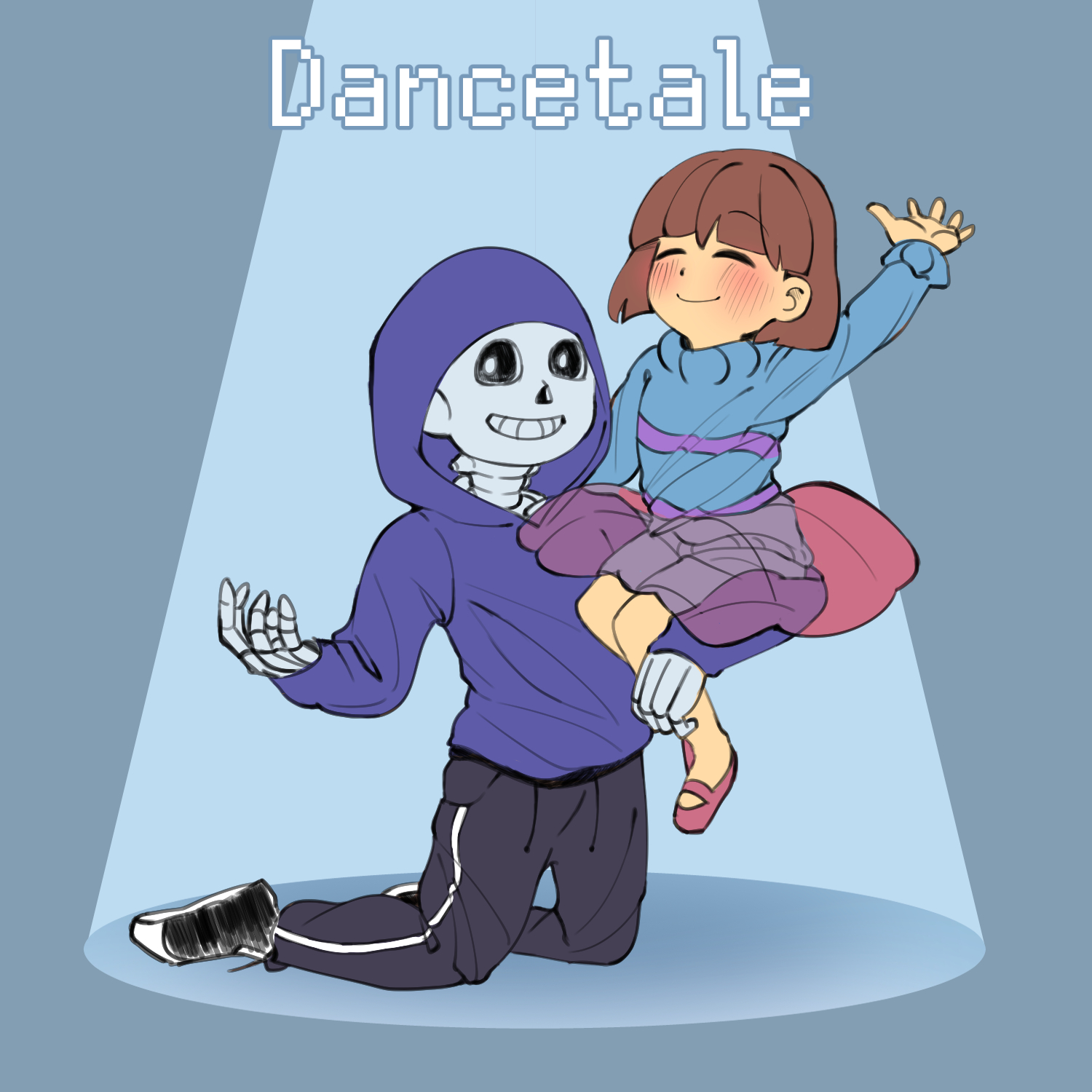 【繪圖】UNDERTALE AU - 來跳舞！（Sans X Frisk） - aassdd8957的創作 - 巴哈姆特