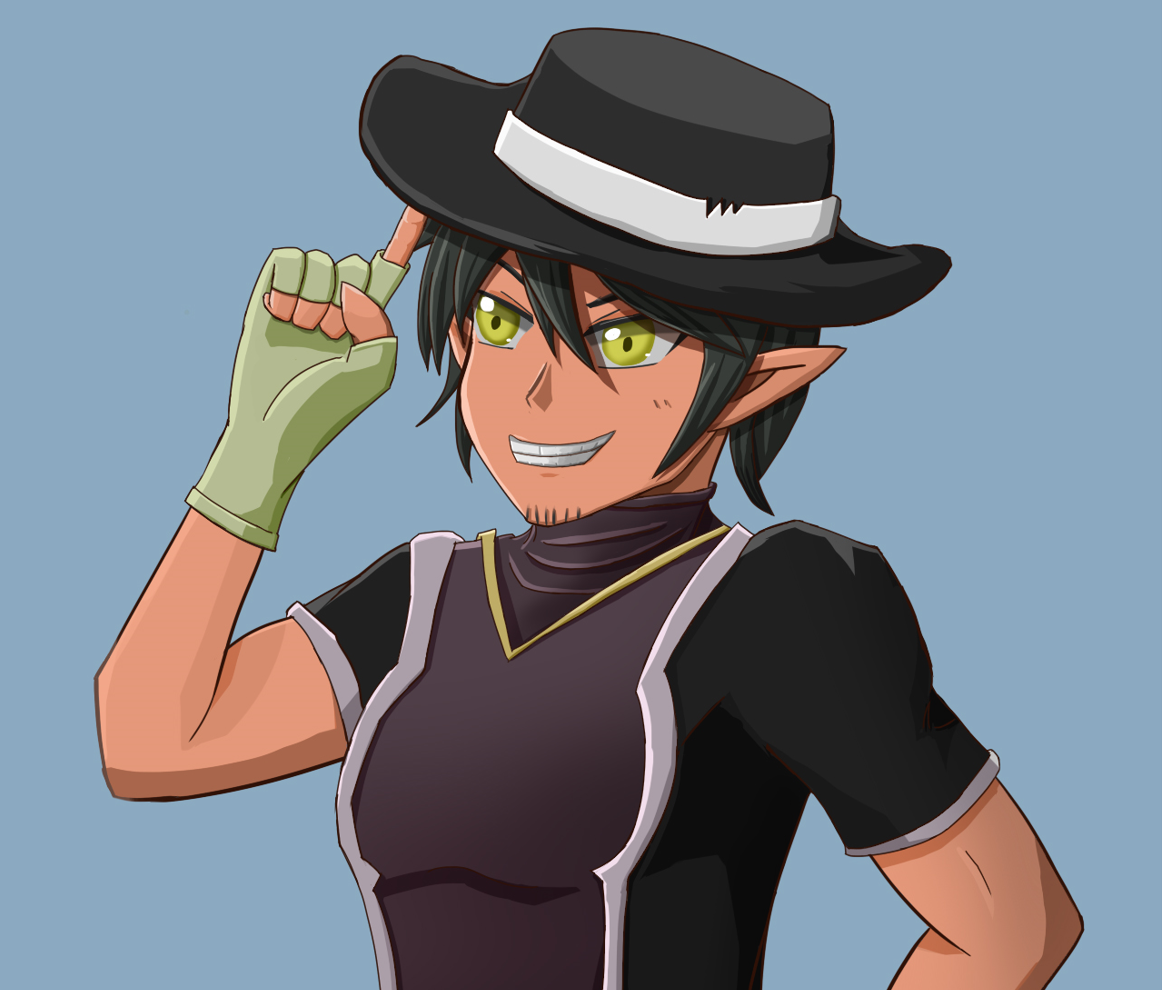 RPG"Project Pure Fantasy"，主角繪製：半精靈男性 - duedanny27的創作 - 巴哈姆特