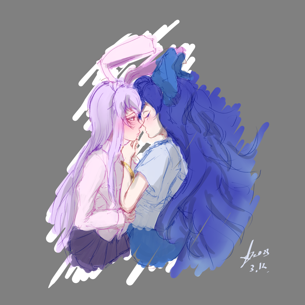 深夜認真60分鐘挑戰-鈴仙、紫苑 - xen852258的創作 - 巴哈姆特