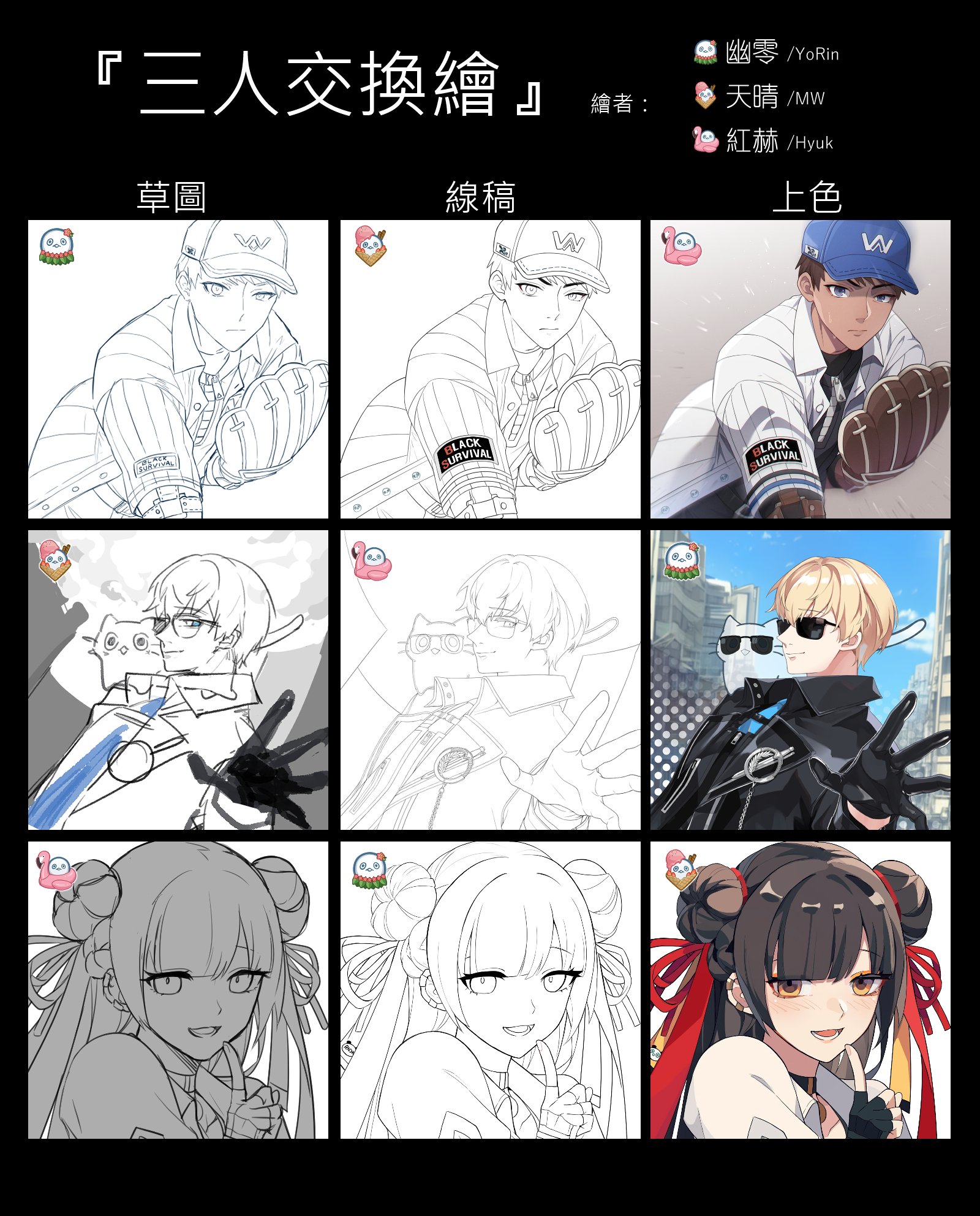 【二創委託】ER - 三人交換繪 - zero0813的創作 - 巴哈姆特