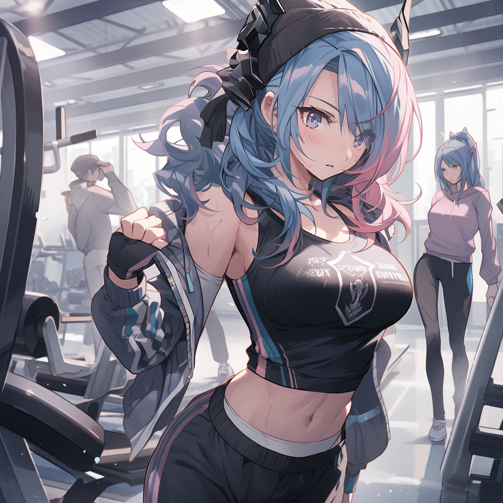 [AI] 健身房的妹子 - niravaabhas的創作 - 巴哈姆特