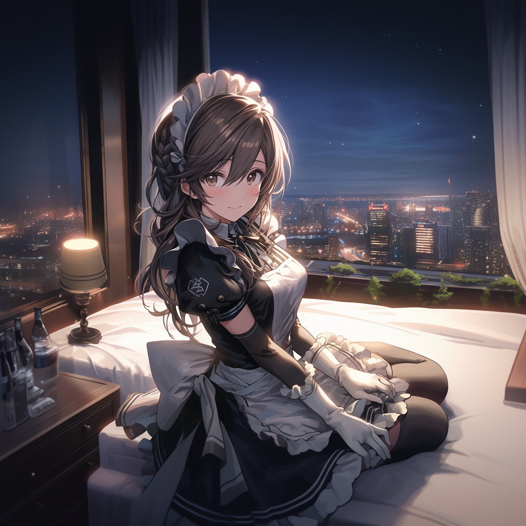 [AI] 女僕 ON bed - niravaabhas的創作 - 巴哈姆特