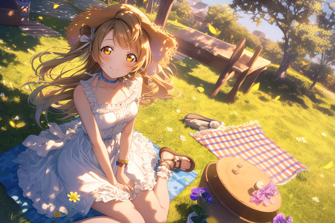 [AI] 小鳥X花陽的午後野餐時光 - niravaabhas的創作 - 巴哈姆特