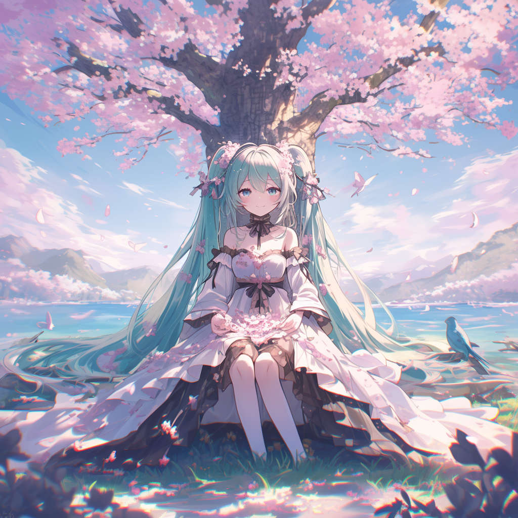 [AI] 初音X櫻花雨 - niravaabhas的創作 - 巴哈姆特