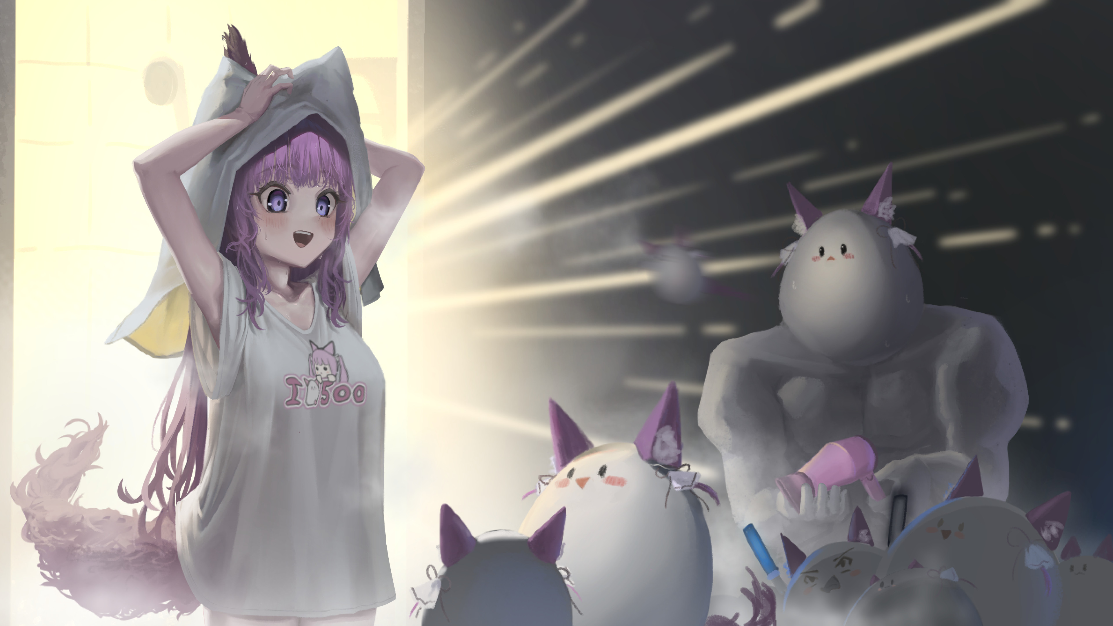 【Vtuber】久遠たま四周年紀念周邊親手繪製T-shirt - lvc296633的創作 - 巴哈姆特