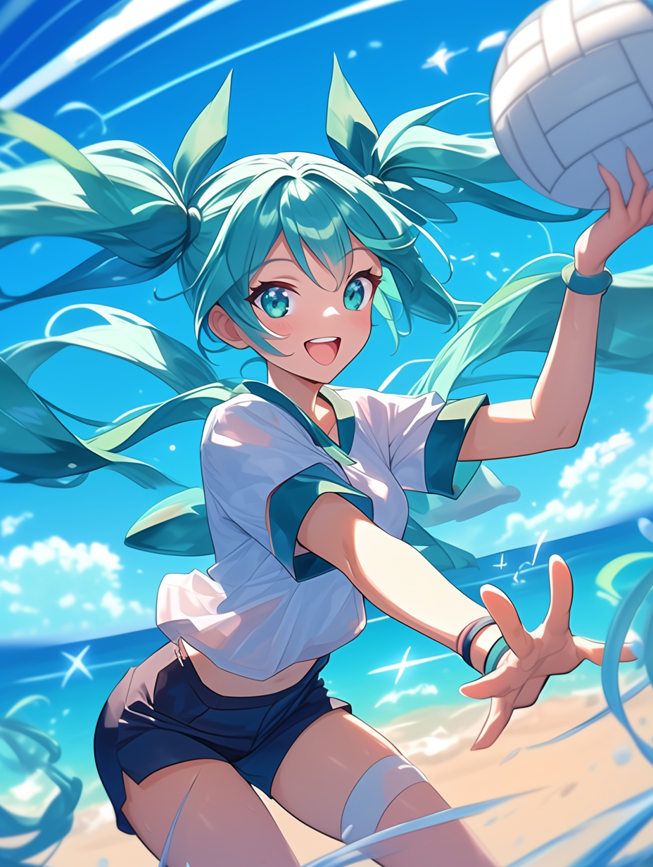 初音未來（Hatsune Miku）泳裝排球 - n97050011的創作 - 巴哈姆特