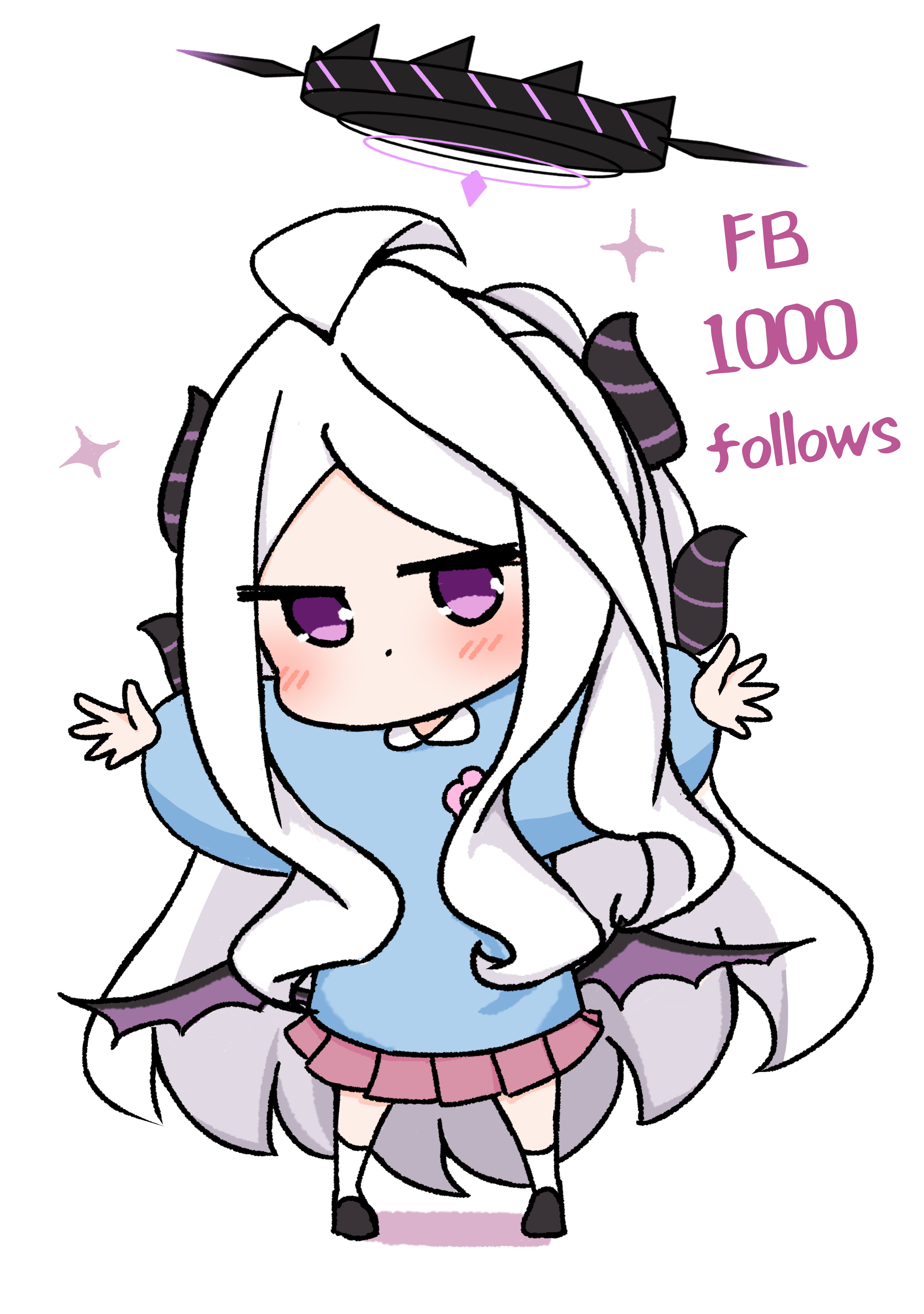 [達人專欄] 臉書1000追賀圖-討抱抱的陽奈 - a4636230a的創作 - 巴哈姆特