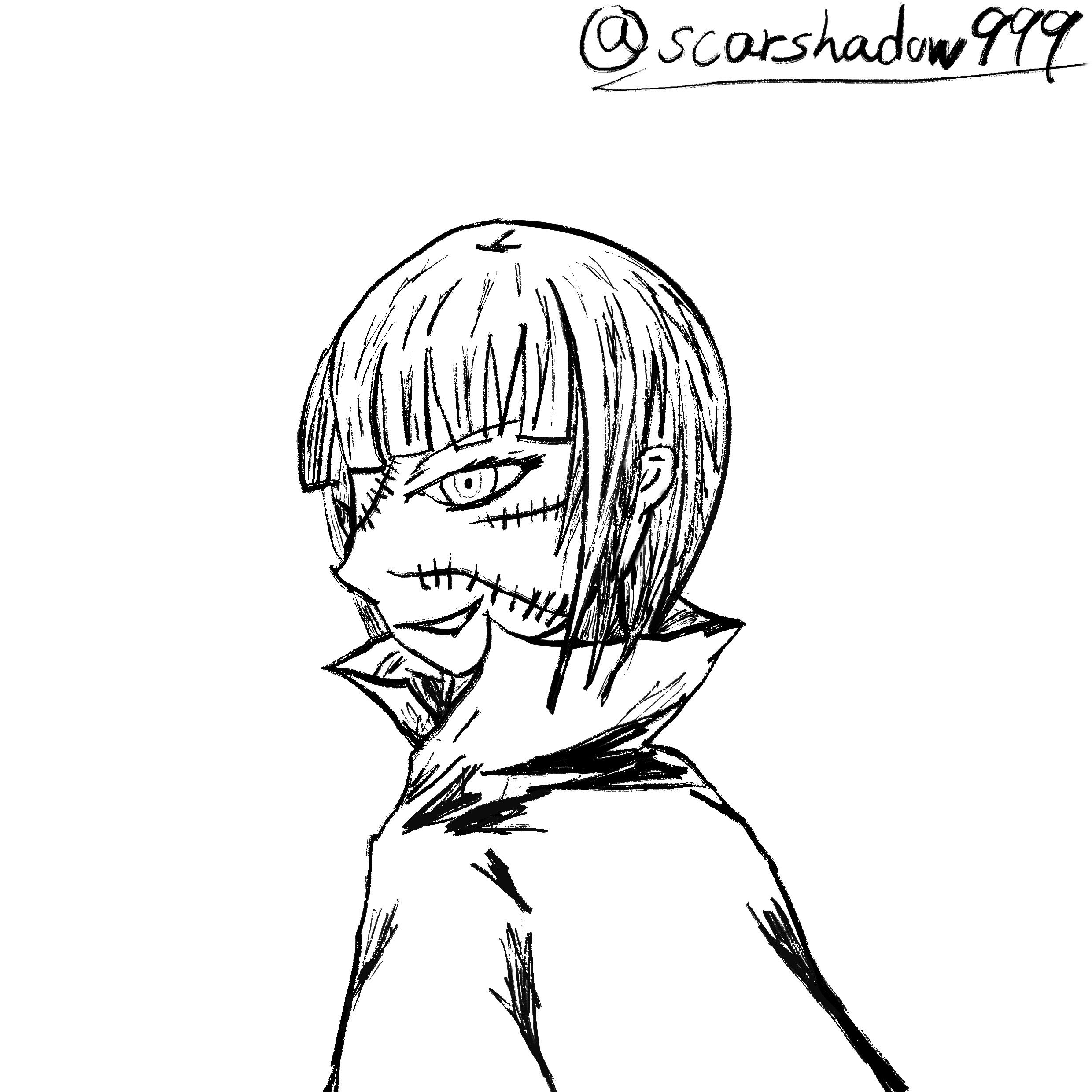 Inktober 2025 Day 4: Murky《灰暗的縫紉》 - scarshadow99的創作 - 巴哈姆特