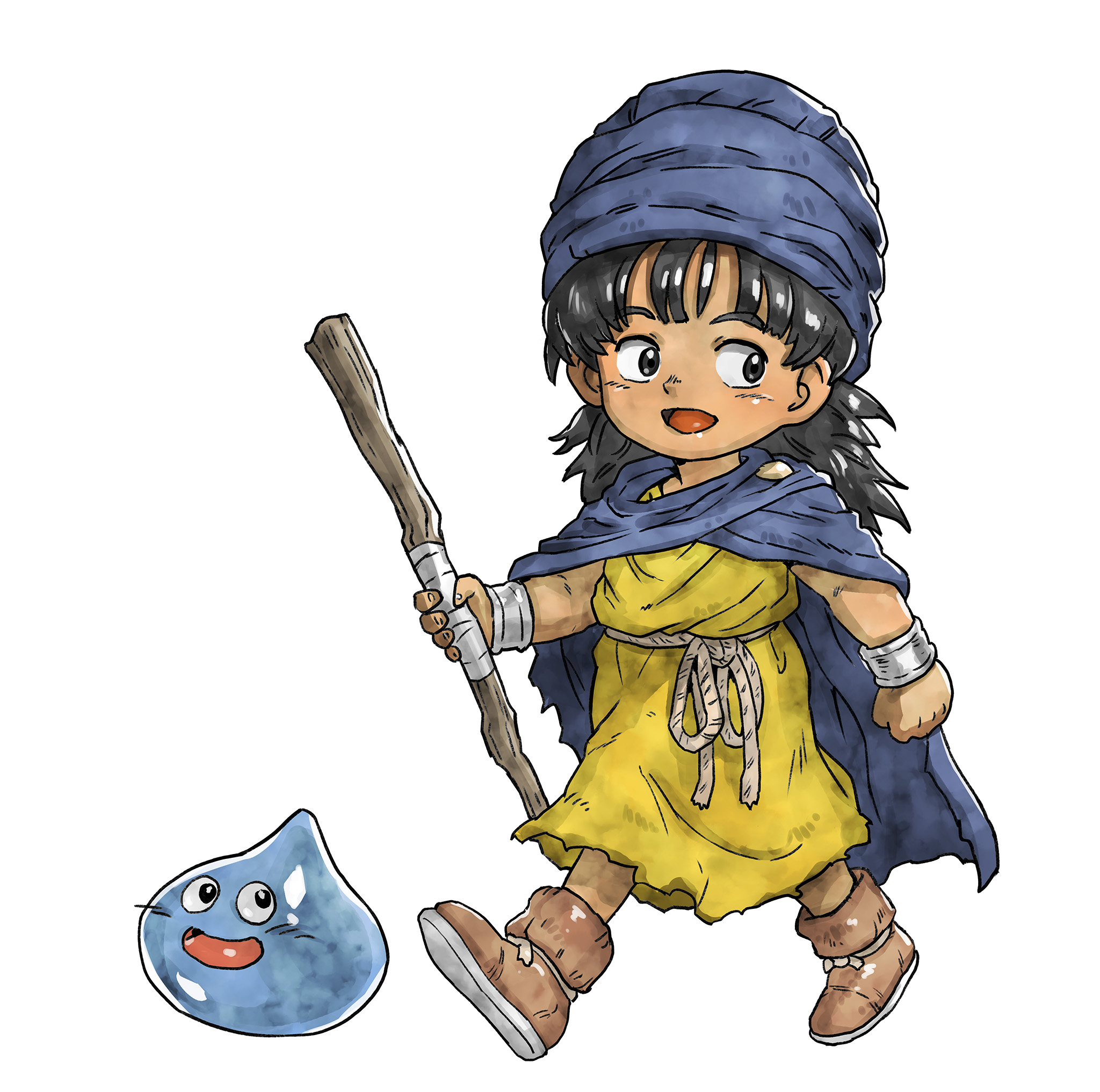 [達人專欄] 日常練習繪~DQV...彩搞練習08 主人公小時候&三個小毛頭... - laintes的創作 - 巴哈姆特