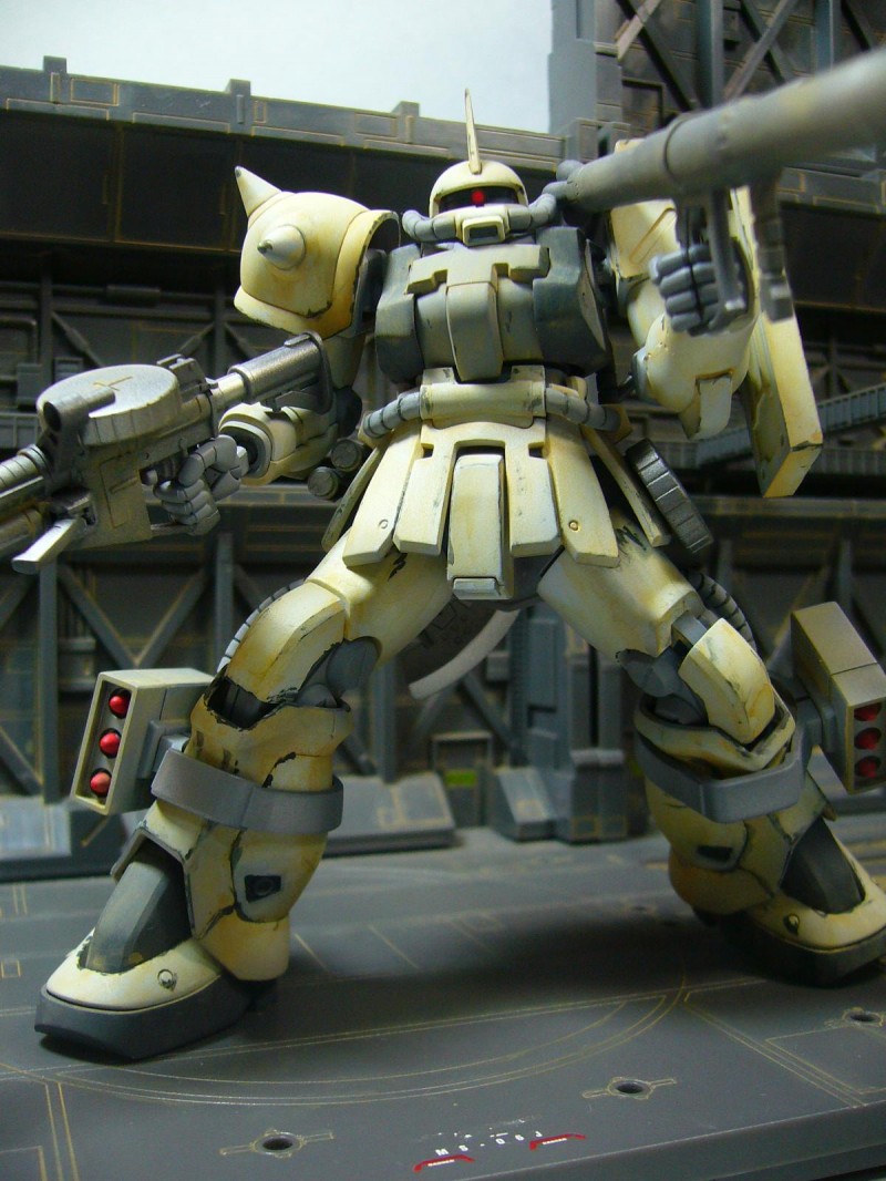 【作品分享】又是薩克啊~HGUC ZAKU II F2 @模型技術與資訊 精華區 - 巴哈姆特