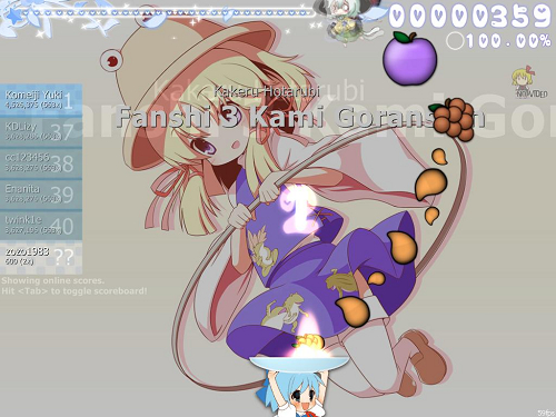 OSU! CTB(Catch the beat)模式簡單介紹 - xox1983的創作 - 巴哈姆特