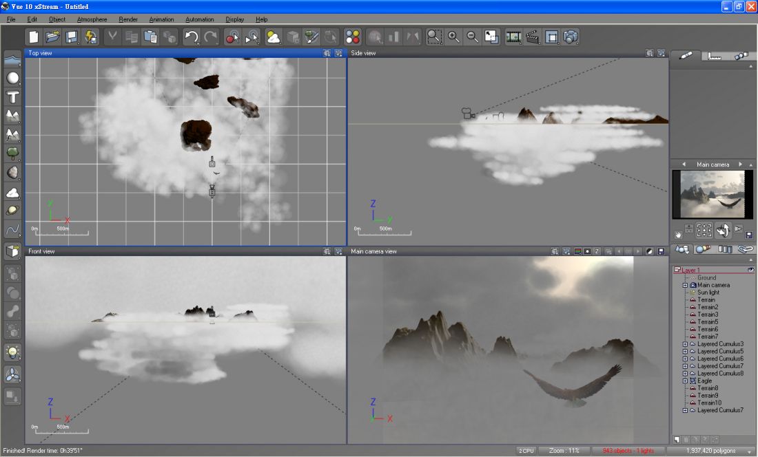 VUE 3D景觀軟體 試用心得 - sawwei005的創作 - 巴哈姆特