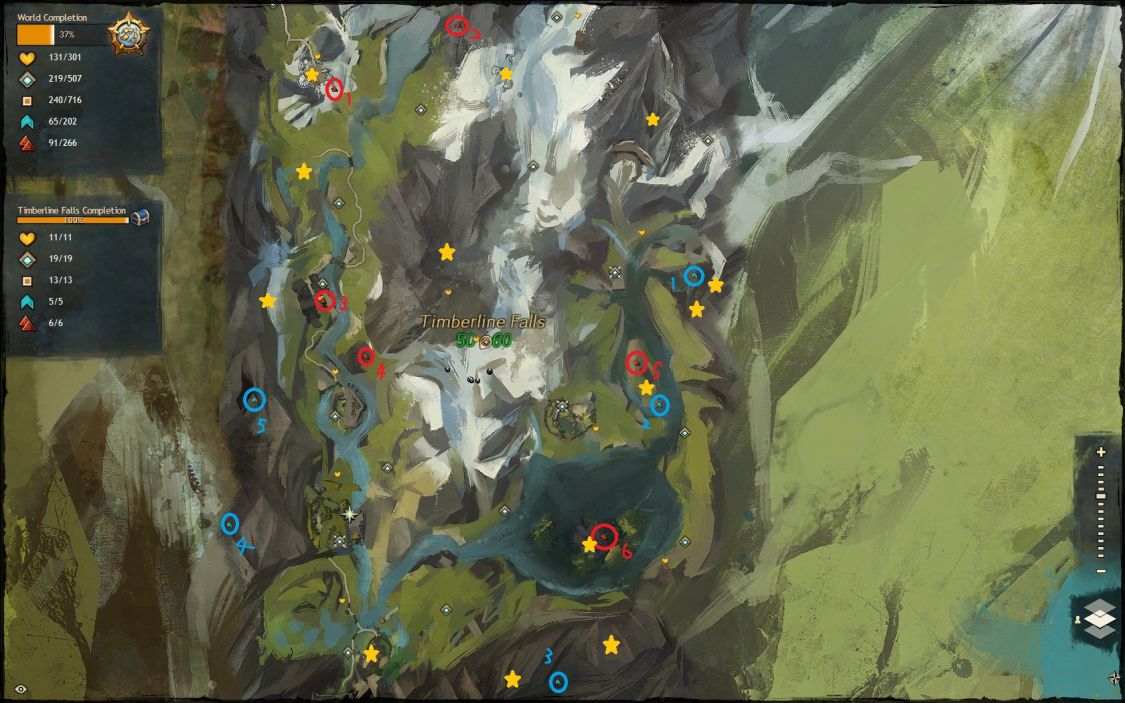 【心得】喜歡探險不能錯過的好地方－Timberline falls（地圖/風景） @激戰 2（Guild Wars 2 ） 哈啦板 - 巴哈姆特