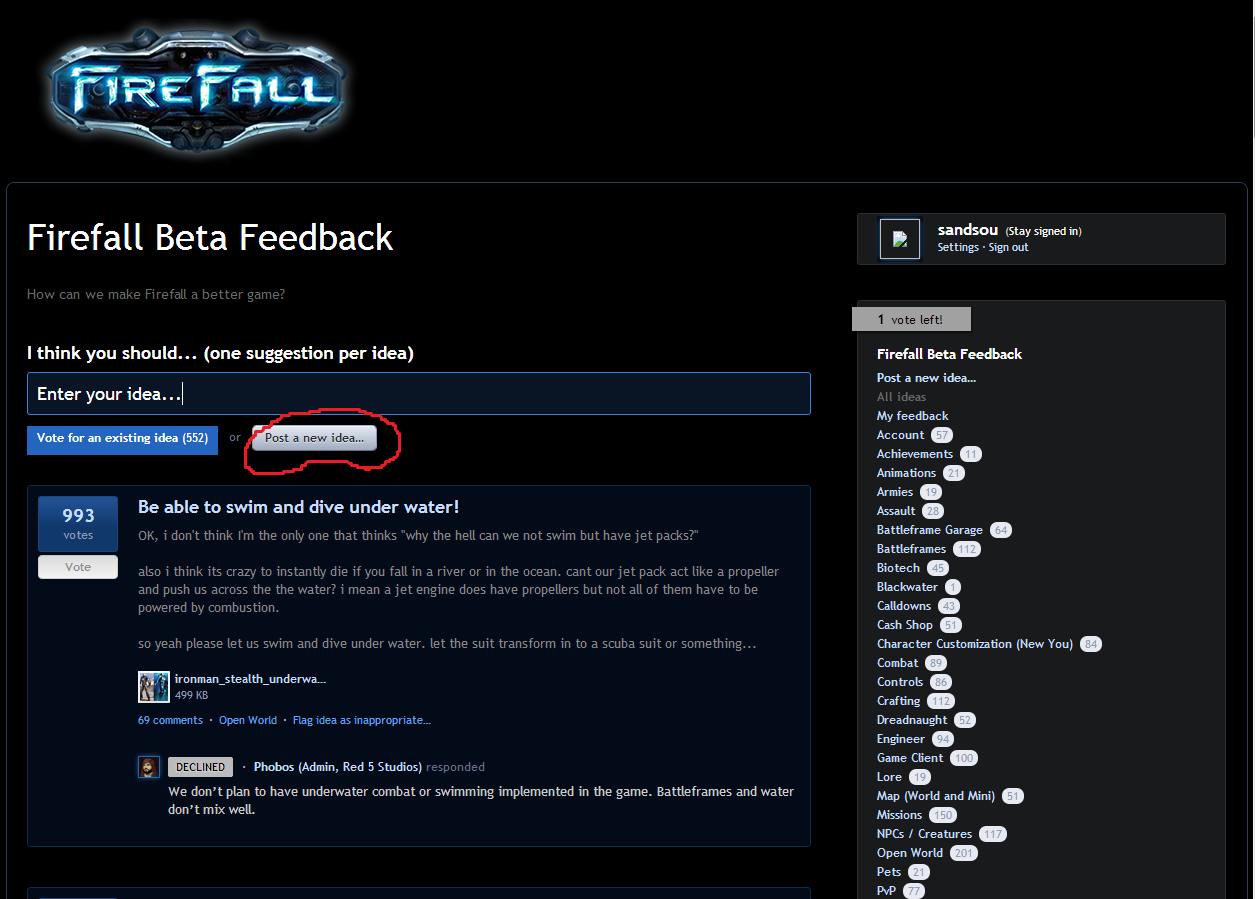【情報】FireFall(火瀑)Beta官方意見收集系統介紹 @火瀑 FireFall 哈啦板 - 巴哈姆特