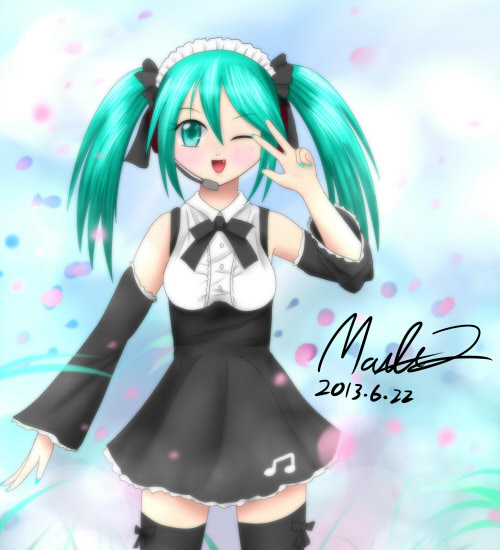 翻新繪-女僕初音 - MAXFT2的創作 - 巴哈姆特