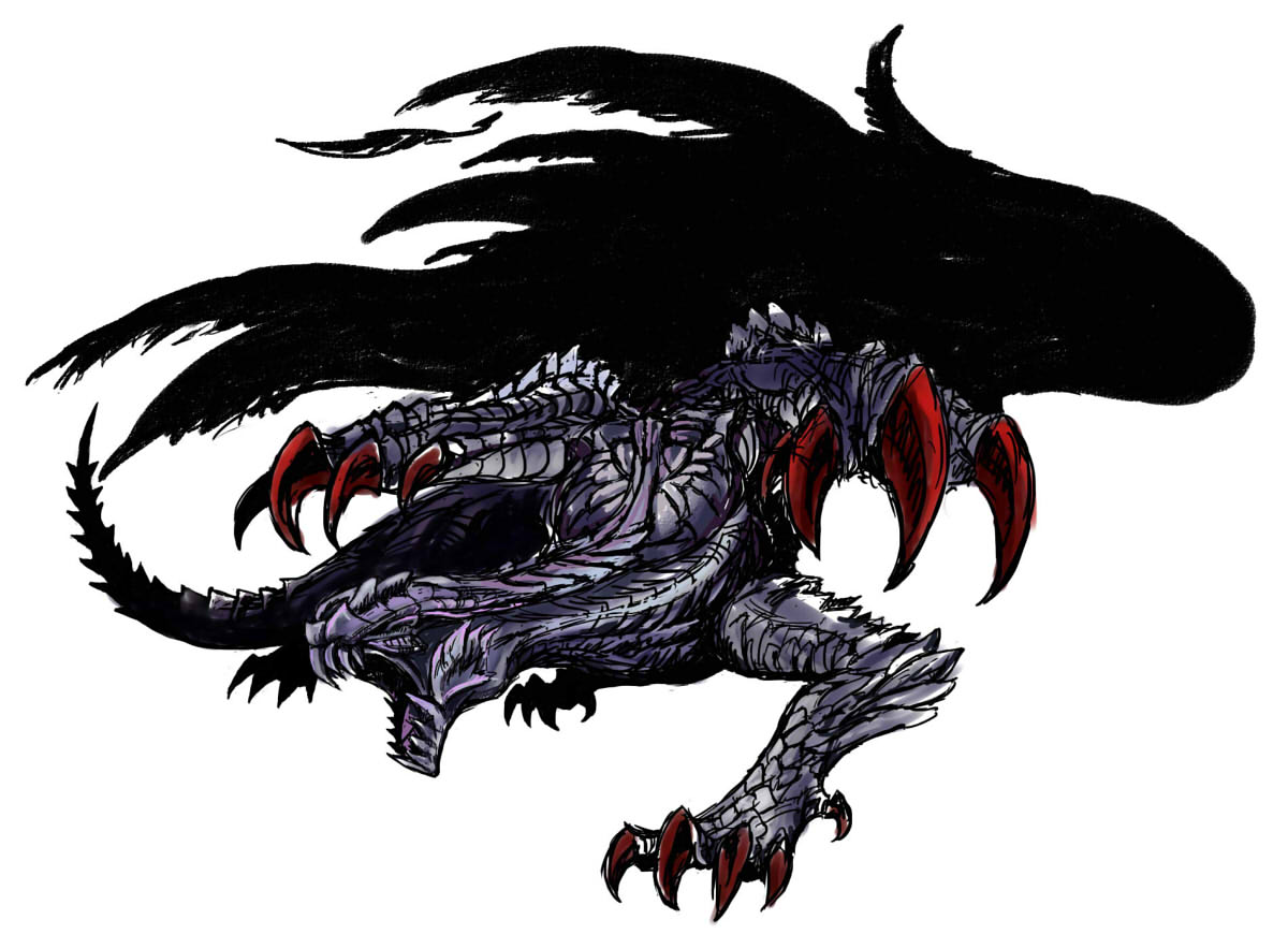【繪圖】MH4封面怪-黑蝕龍繪製練習 @魔物獵人 系列 哈啦板 - 巴哈姆特