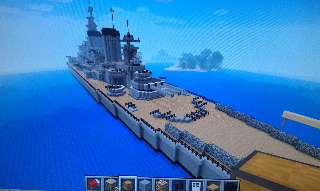 MineCraft-美國超級戰艦-BB-63密蘇里號 - SamM4A1的創作 - 巴哈姆特
