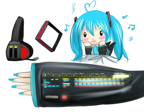 MIKU人設趴兔-測,背面跟裝飾品+Q版 - MAXFT2的創作 - 巴哈姆特