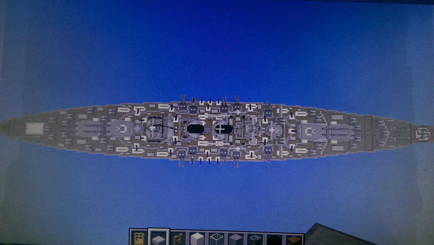 Minecraft-納粹海軍未成戰艦-H型-H44超級戰艦 - SamM4A1的創作 - 巴哈姆特
