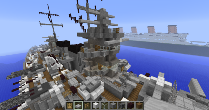 Minecraft-納粹海軍未成戰艦-H型-H44超級戰艦 - SamM4A1的創作 - 巴哈姆特