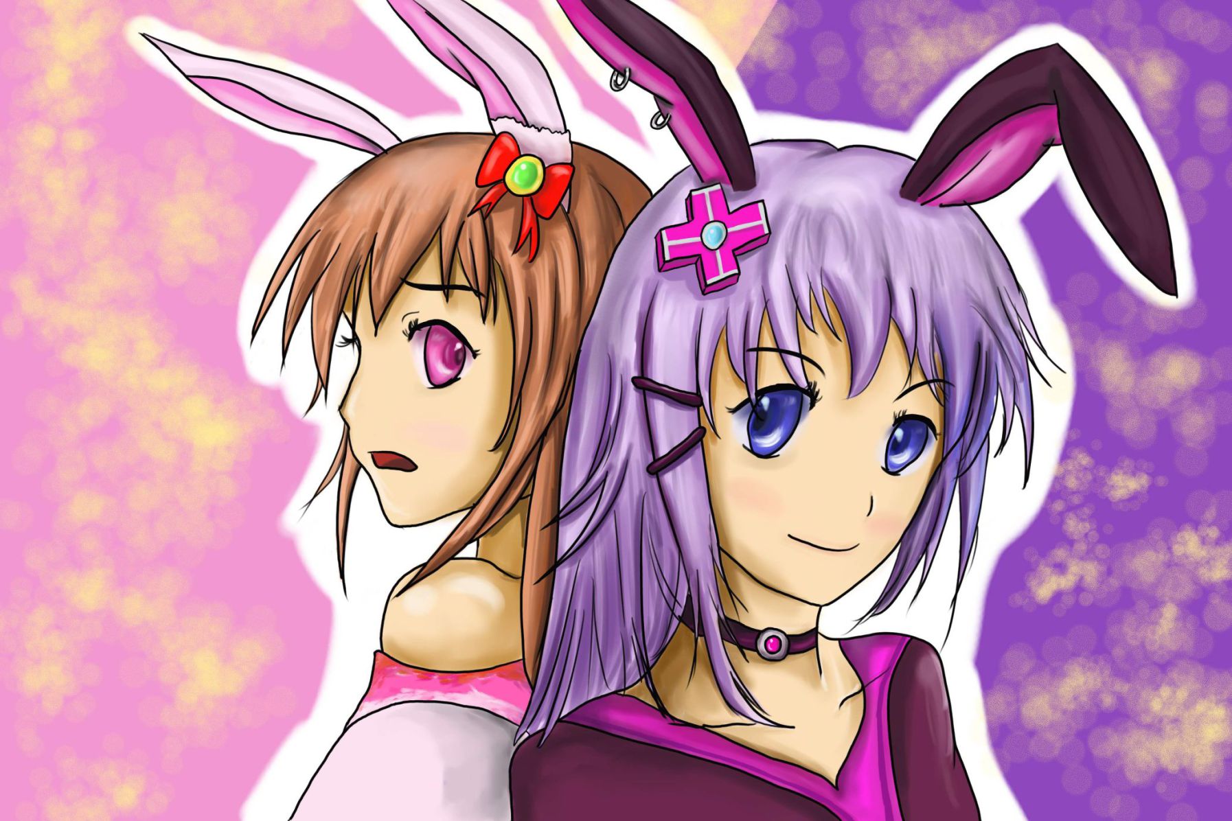 芯希亞跟亞緹米絲(已完成) - al565845的創作 - 巴哈姆特