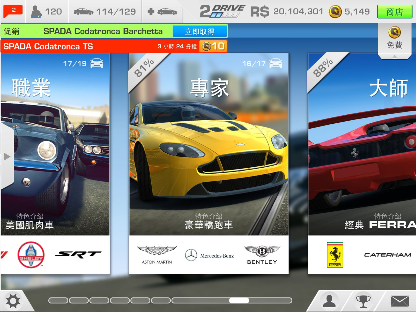 【情報】Spada Codatronca Barchetta 限時促銷 @Real Racing 哈啦板 - 巴哈姆特