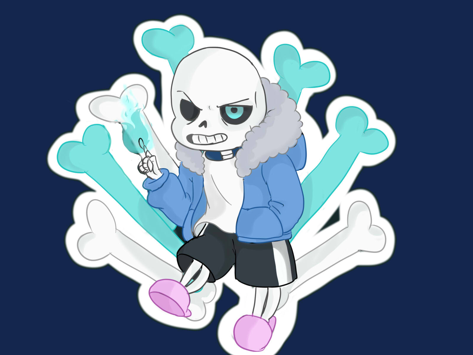 RE:【其他】電繪sans @Undertale / Deltarune 哈啦板 - 巴哈姆特