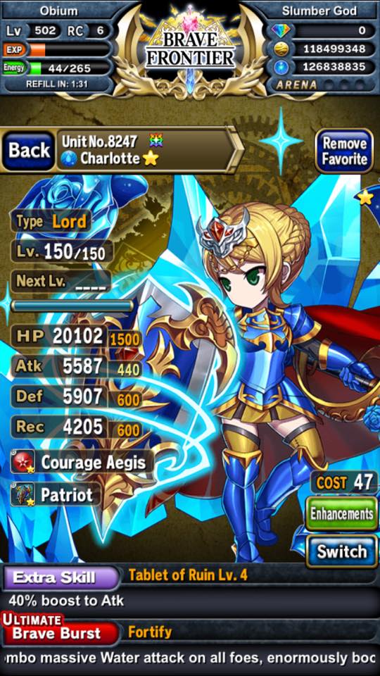 【情報】國際版BF x FFBE 登入就送的幻創角-Charlotte @勇者前線 Brave Frontier 哈啦板 - 巴哈姆特