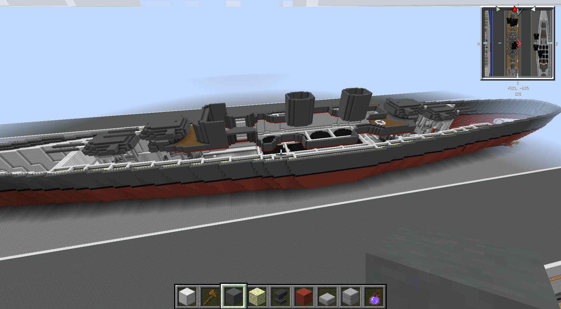 Minecraft H44 (尚未命名) 超級戰艦 介紹!!!!! H class Battleship - oplopl870702的創作 ...