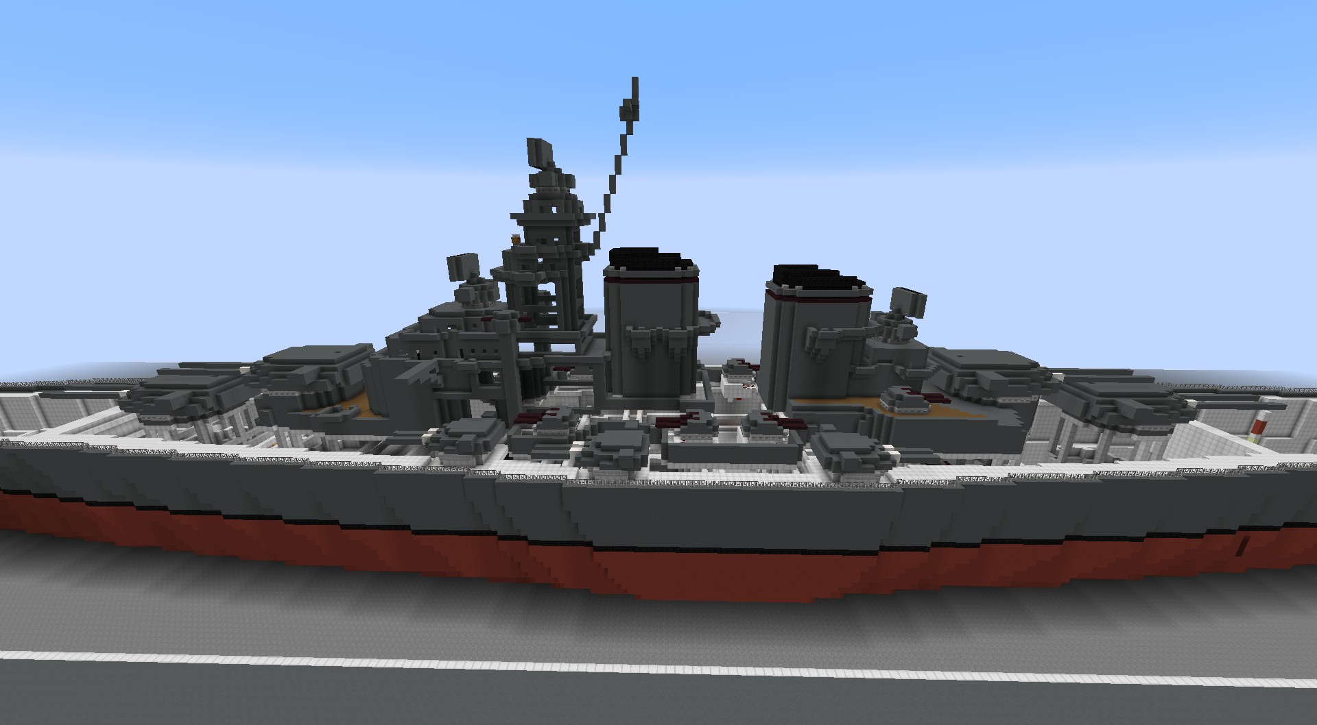 Minecraft H44 (尚未命名) 超級戰艦 介紹!!!!! H class Battleship - oplopl870702的創作 ...