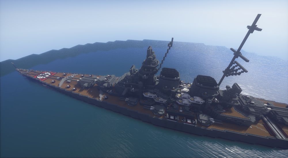 Minecraft H44 (尚未命名) 超級戰艦 介紹!!!!! H class Battleship - oplopl870702的創作 ...