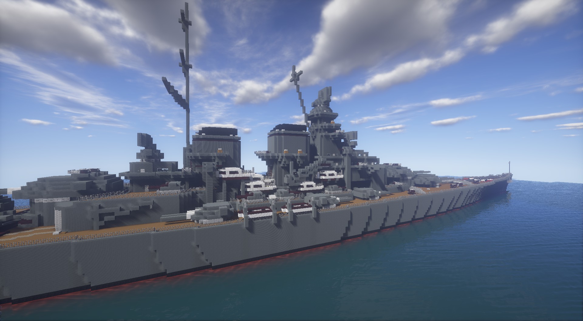 Minecraft H44 (尚未命名) 超級戰艦 介紹!!!!! H class Battleship - oplopl870702的創作 ...