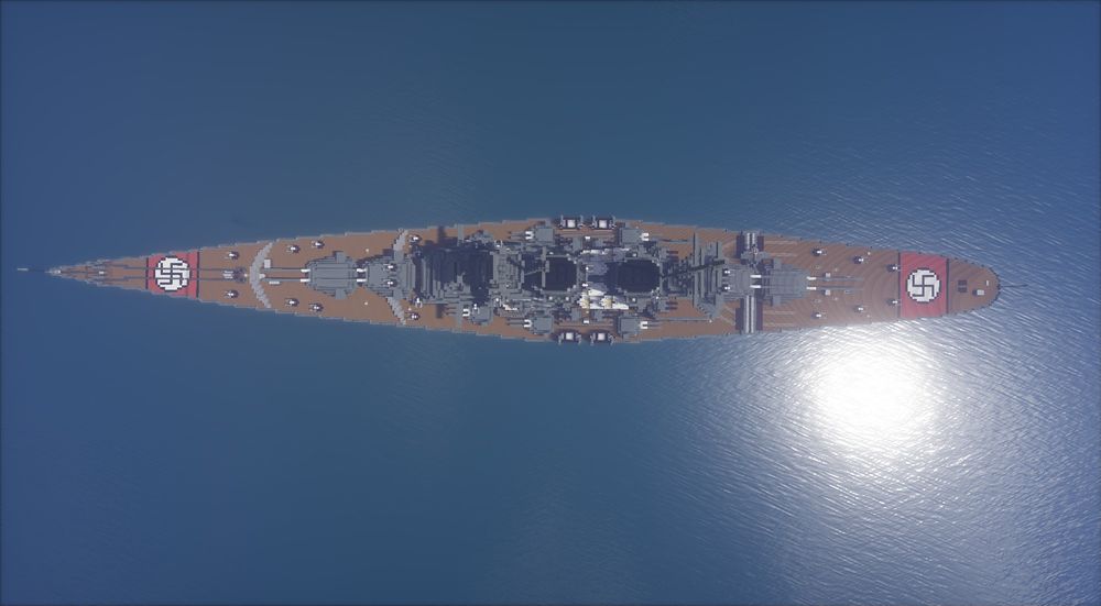 Minecraft H44 (尚未命名) 超級戰艦 介紹!!!!! H class Battleship - oplopl870702的創作 ...