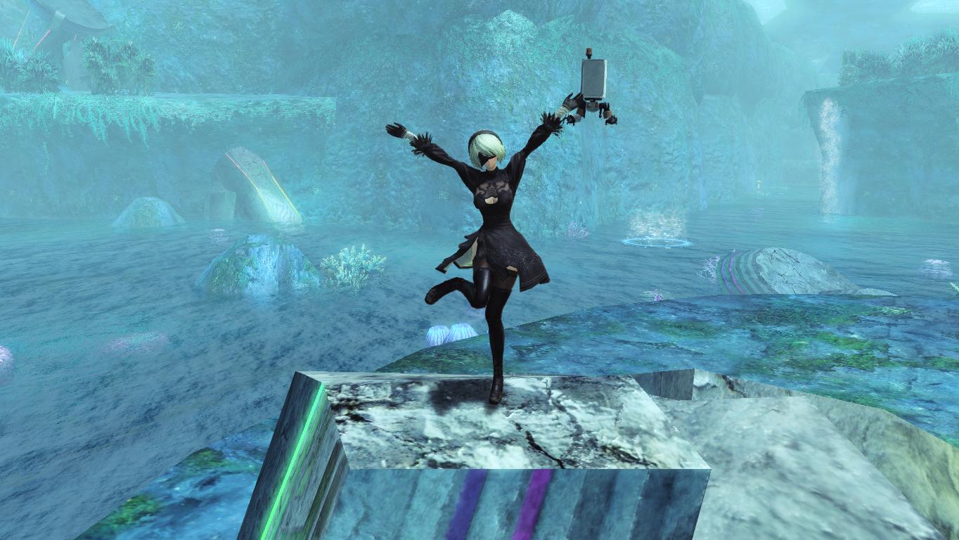 【閒聊】分享一些在遊戲中無法看到的東西 PSO2 X NieR:Automata @尼爾 哈啦板 - 巴哈姆特