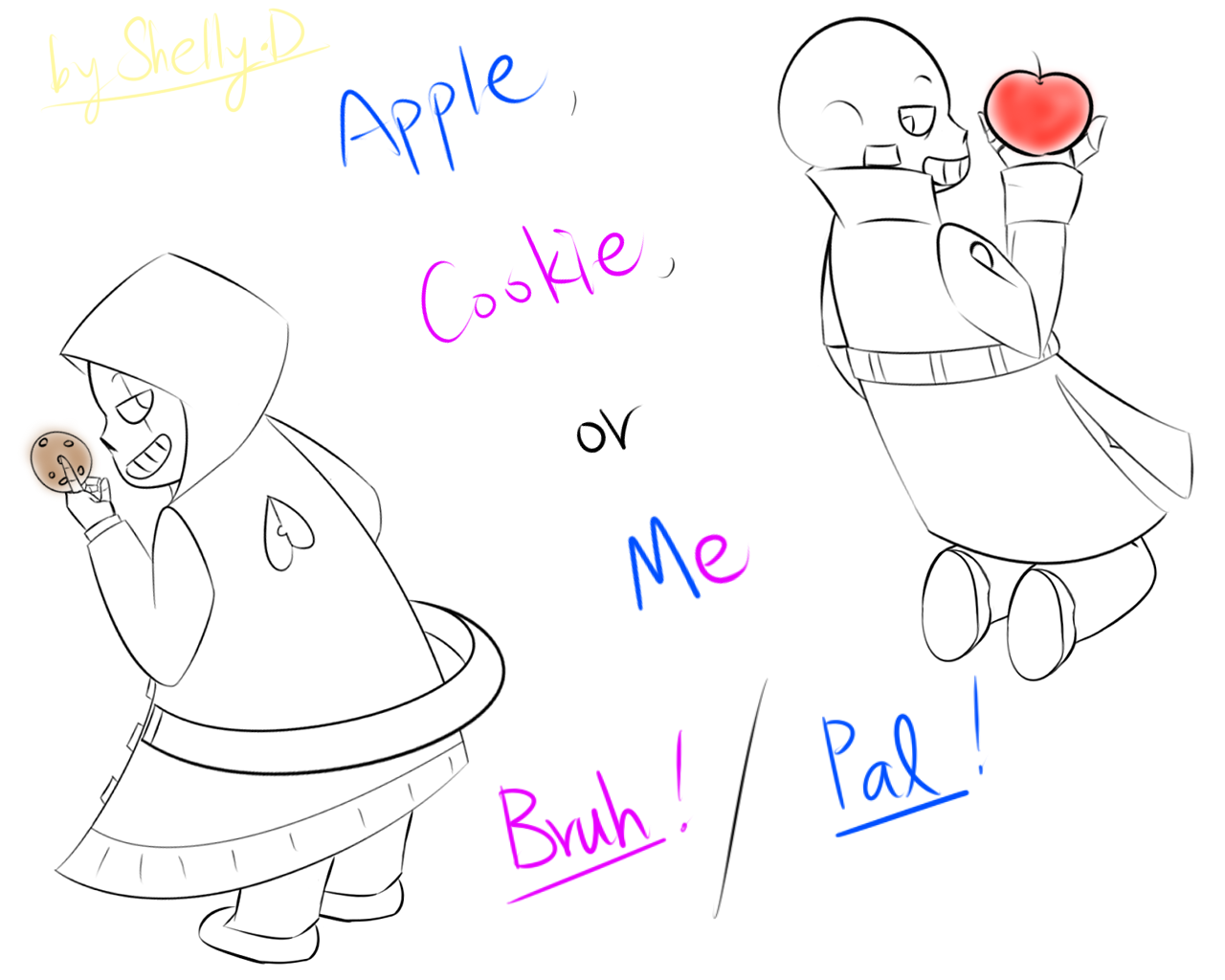 [Undertale]Apple, Cookie, or Me?(無色) - fl8527的創作 - 巴哈姆特