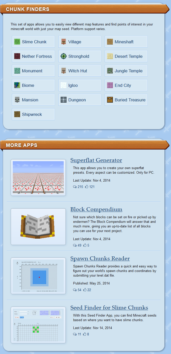 【情報】Chunk Base搜尋器介紹(1.13版本編輯中) @Minecraft 我的世界（當個創世神） 哈啦板 - 巴哈姆特