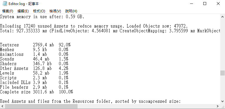 【問題】Unity輸出後檔案過大的問題 @Unity 遊戲引擎 哈啦板 - 巴哈姆特