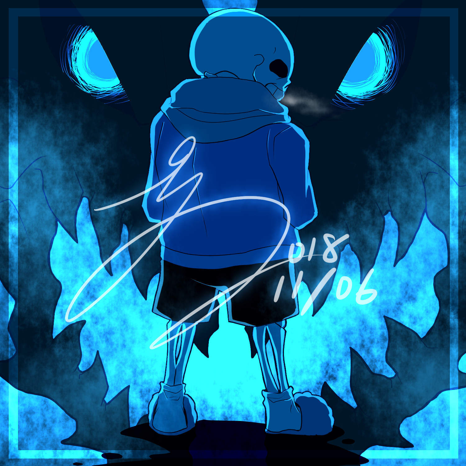 【繪】Sans & GB龍炮 - aoten0722的創作 - 巴哈姆特