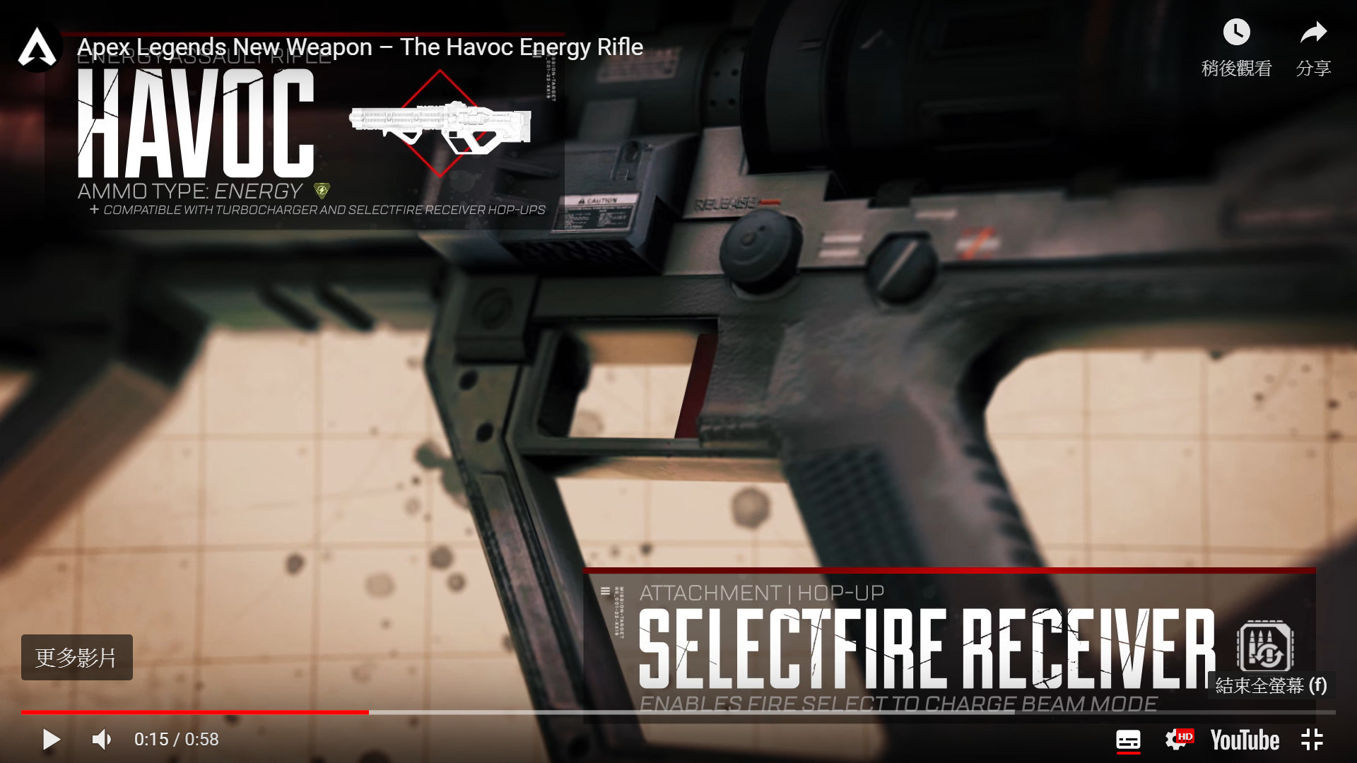 【情報】Apex 英雄 新武器 – The Havoc Energy Rifle 哈柏克能量步槍(已實裝) @APEX 英雄 哈啦板 - 巴哈姆特