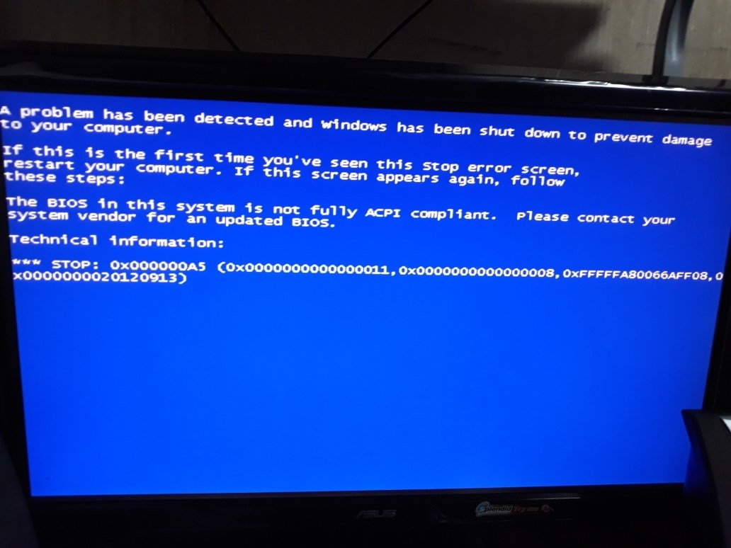 【問題】藍頻顯示0x000000A5 求解決 @電腦應用綜合討論 哈啦板 - 巴哈姆特