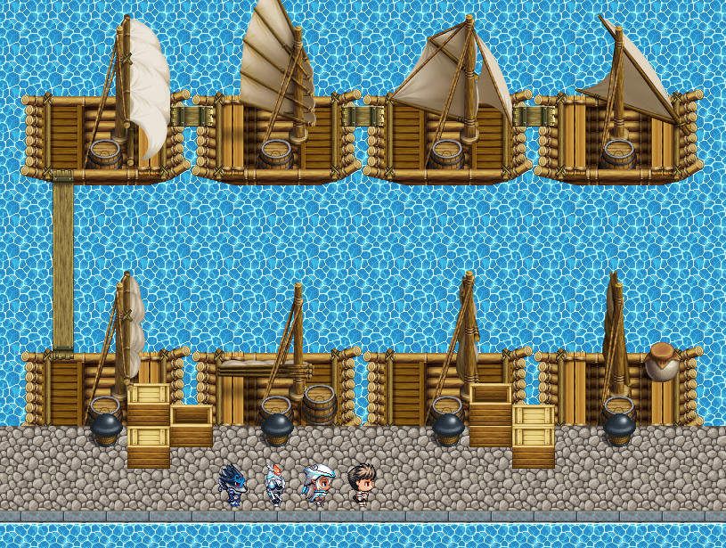 RPG Maker MV- 四種帆的素材 The material of four kinds of sails - clc212的創作 - 巴哈姆特