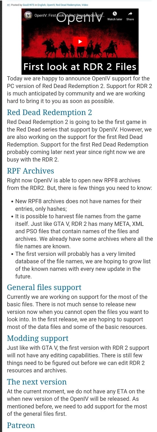 【情報】帥啊 OpenIV正式開通RDR2 @碧血狂殺 哈啦板 - 巴哈姆特