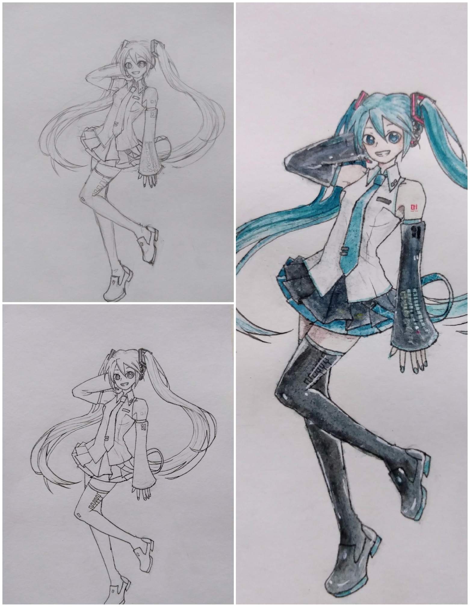 耍廢畫個初音未來 - oxu610的創作 - 巴哈姆特