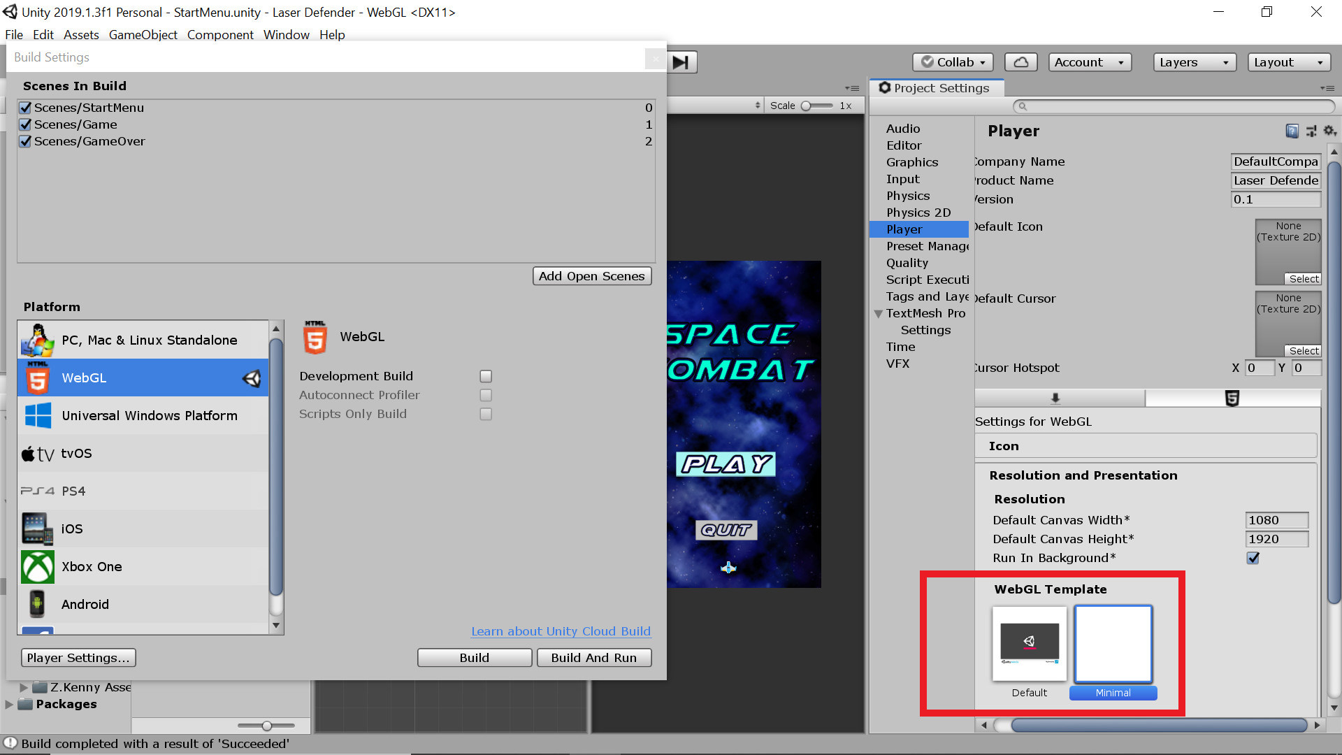 Unity WebGL 遊戲視窗/介面大小設定問題 Canvas size - kanfish20的創作 - 巴哈姆特