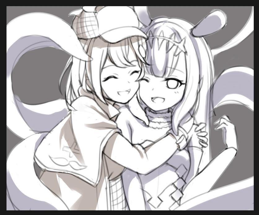 [達人專欄] Ina x Amelia - empty89513的創作 - 巴哈姆特