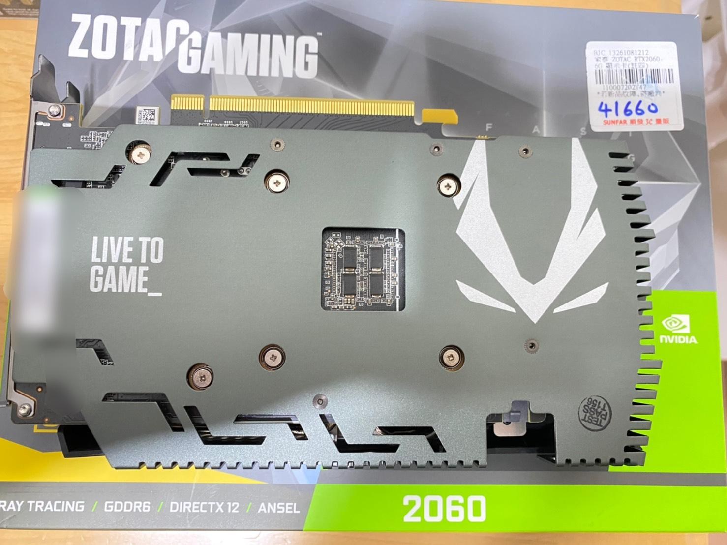 【出售】ZOTAC GAMING GeForce RTX 2060 @ACG二手交易板 哈啦板 - 巴哈姆特