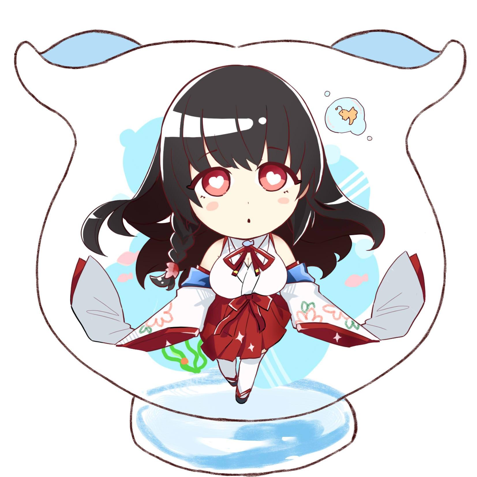 【二創塗鴉】Vtuber - Q版水野魚娜、香草奈若 - zero0813的創作 - 巴哈姆特