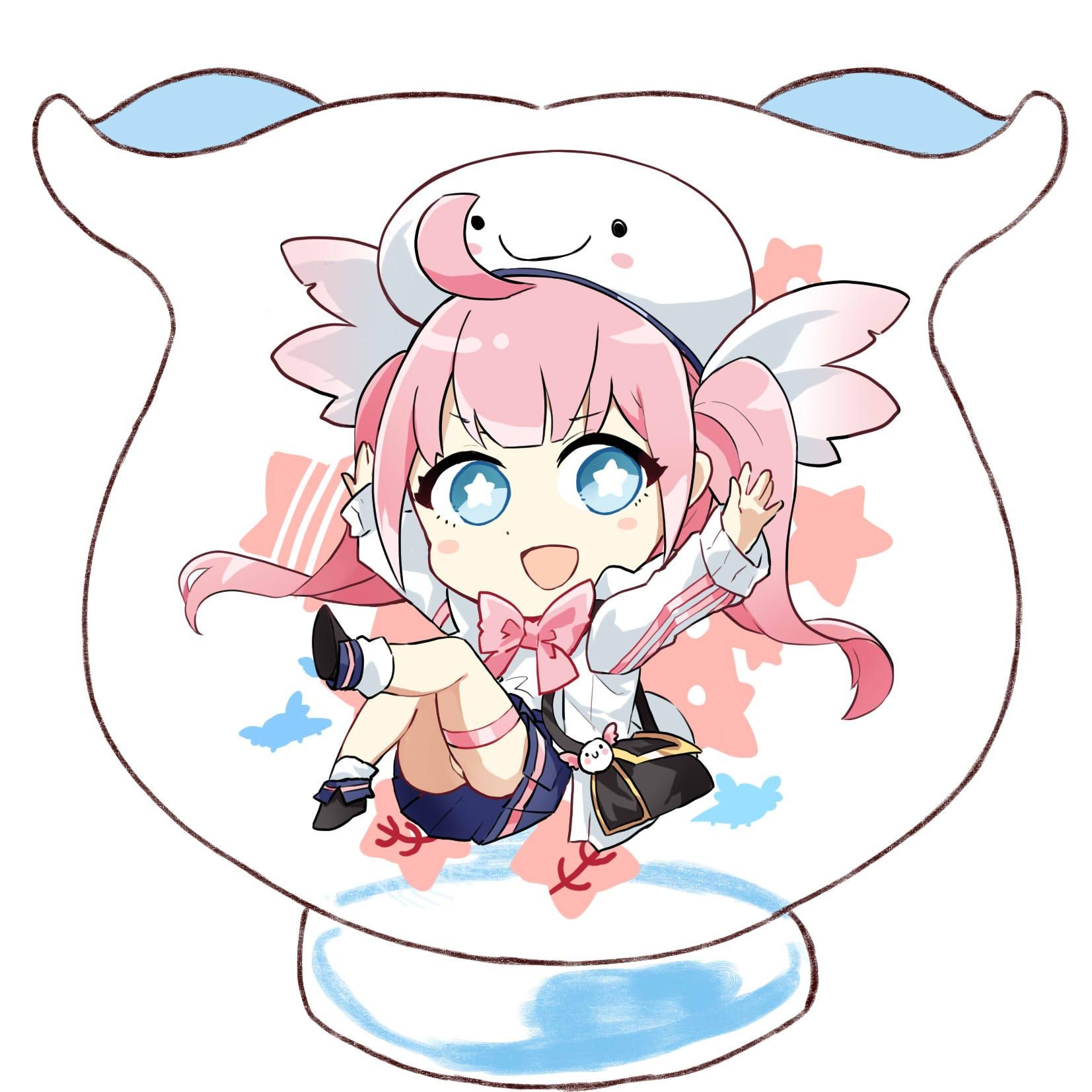 【二創塗鴉】Vtuber - Q版水野魚娜、香草奈若 - zero0813的創作 - 巴哈姆特