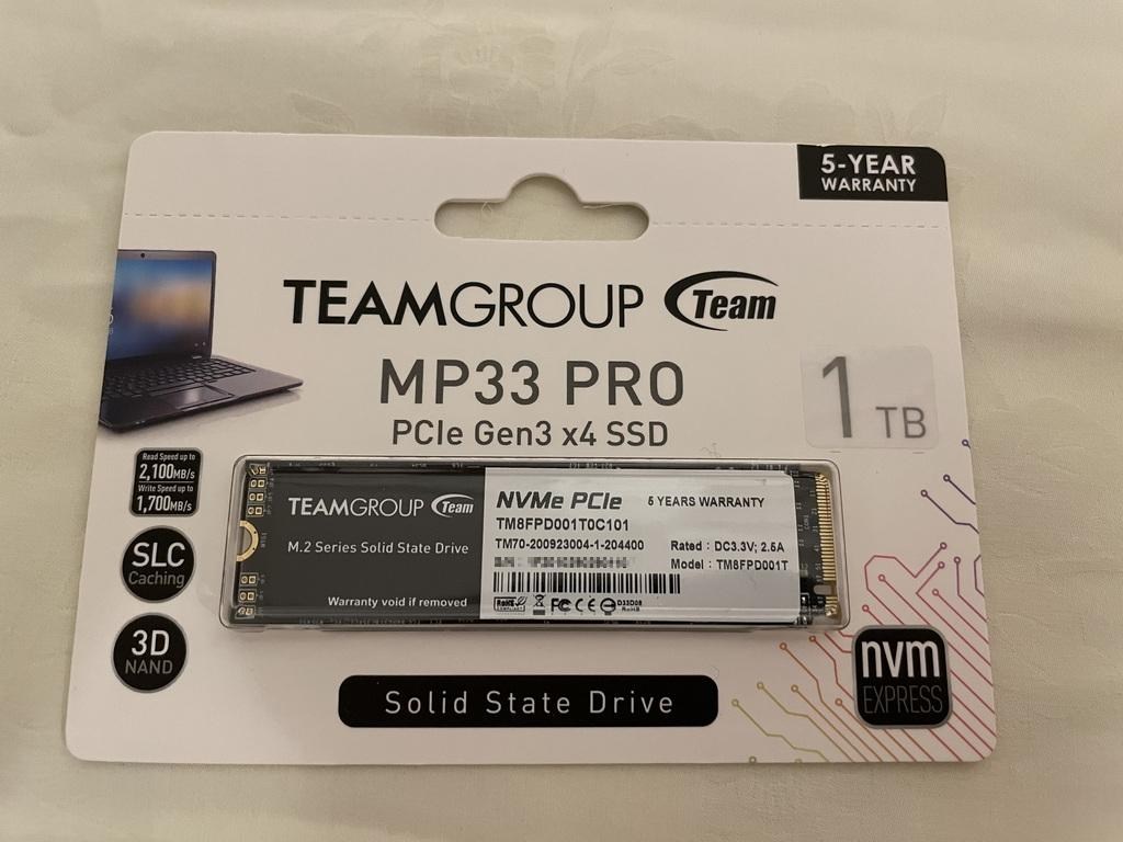 【心得】TEAMGROUP中階入門款MP33PRO單面1T M.2 PCIe簡單開箱 @電腦應用綜合討論 哈啦板 - 巴哈姆特